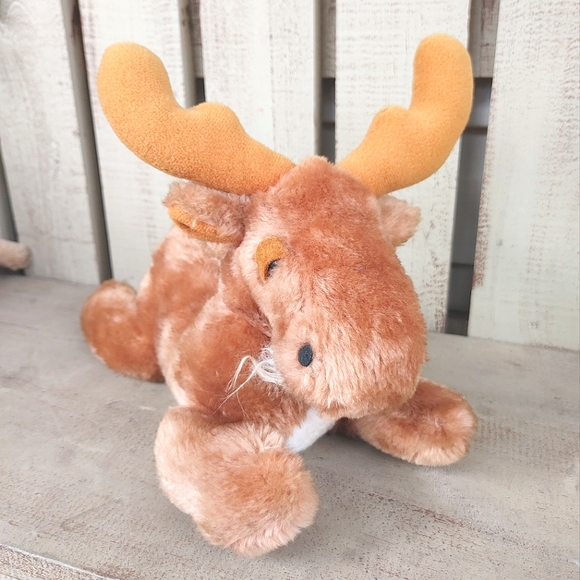 Russ | Toys | Russ Manny Moose Brown Plush Stuffed Animal Laying Down ...
